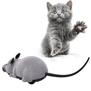 Patgoal Remote Control Toy for Cats Funny Chasing Electric Kitten Toy Simulation Animal Toys (Grey)