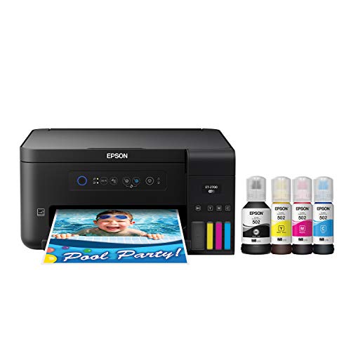 Epson Expression ET-2700 EcoTank Wireless Color All-in-One Supertank Printer with Scanner and Copier, Large