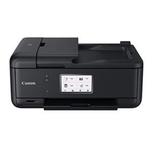 canon tr8520 all-in-one printer for home office |wireless | mobile printing | photo and document printing, airprint(r) and google cloud printing, black