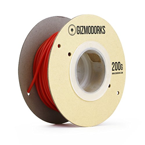 Gizmo Dorks PLA Filament for 3D Printers 1.75mm 200g, Red