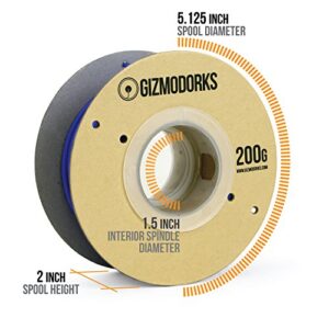 Gizmo Dorks PLA Filament for 3D Printers 1.75mm 200g, Orange