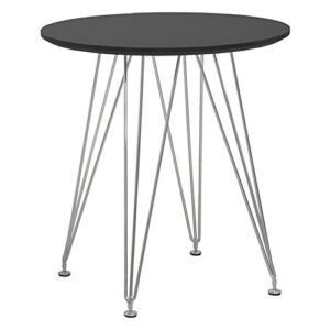 ergo furnishings mid-century modern eiffel tower café table wood top, black