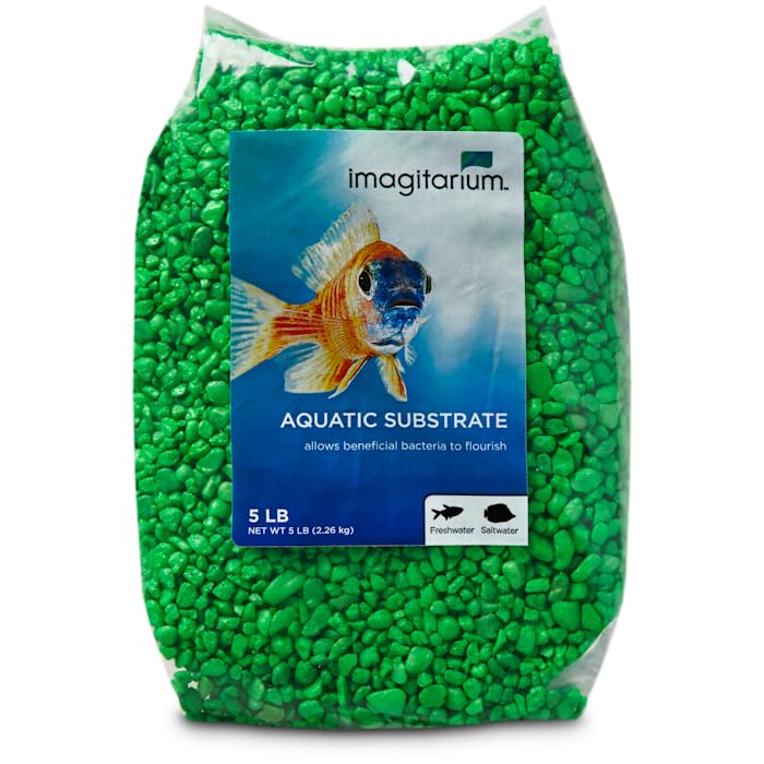 imagitarium Neon Green Aquarium Gravel Substrate, 5 lbs.