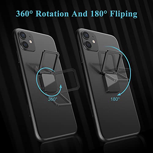 ICHECKEY Finger Ring Stand 360 Rotation Cell Phone Ring Stand Holder Grip Kickstand Mobile Phone Ring for iPhone 7 7 Plus 6S 6, Samsung Galaxy S6 S7 S8 S8 Plus, Note, LG (Black)