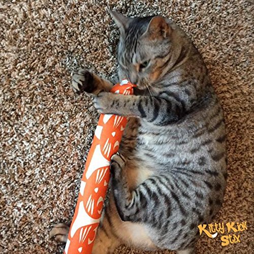 Kitty Kick Stix 15" Original Catnip Kicker Toy (Set of 2), Made in USA (Mystery)