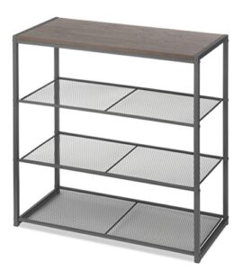 whitmor wood & metal 4-tier shelf