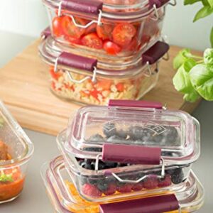 Kilner Jar 0.6 Litre Fresh Storage Stackable Glass Food Container, 17 x 12.5 x 7.5 cm, Transparent