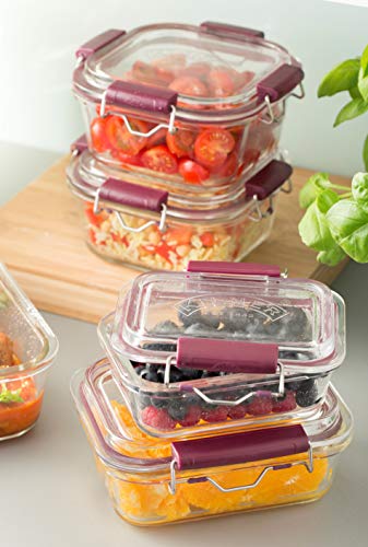 Kilner Jar 0.6 Litre Fresh Storage Stackable Glass Food Container, 17 x 12.5 x 7.5 cm, Transparent