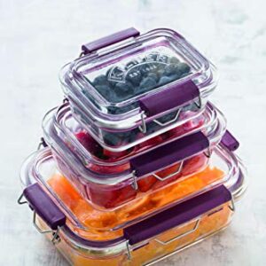 Kilner Jar 0.6 Litre Fresh Storage Stackable Glass Food Container, 17 x 12.5 x 7.5 cm, Transparent