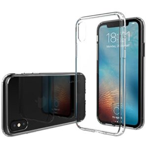 iPhone Xs/X Case, Luvvitt Clear View Case with Hybrid Scratch Resistant Back Cover and Shock Absorbing Bumper for Apple iPhone Xs/X (2017-2018) - Crystal Clear