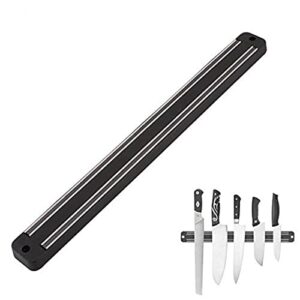 magnetic knife holder 13 inch black, storage bar strip | multi-purpose functionality tool magnet rack strip bar storage wall mount for kitchen knife knives tool spoon display rack organizer