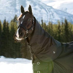 horze nevada lightweight 1200d waterproof horse rain sheet neck cover hood (no fill) - black - l