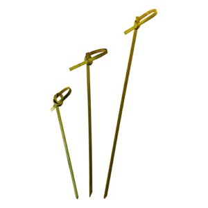 KingSeal Bamboo Wood Flower Knot Picks, Skewers, 3.5 Inches, Perfect for Cocktails and Appetizers - 2 Packs of 100 Each (200 Count)