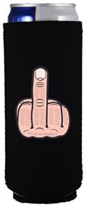 middle finger slim can coolie (1, black)