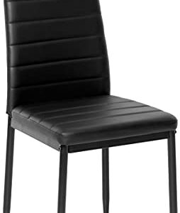 IDS Online Modern Style with Black PU Leather Dining Side Chair