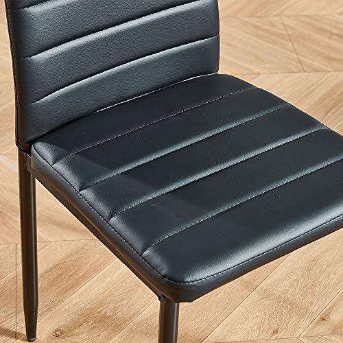 IDS Online Modern Style with Black PU Leather Dining Side Chair