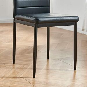 IDS Online Modern Style with Black PU Leather Dining Side Chair