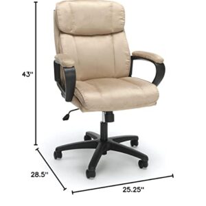 OFM ESS Collection Plush Microfiber Office Chair, in Tan (ESS-3082-TAN)