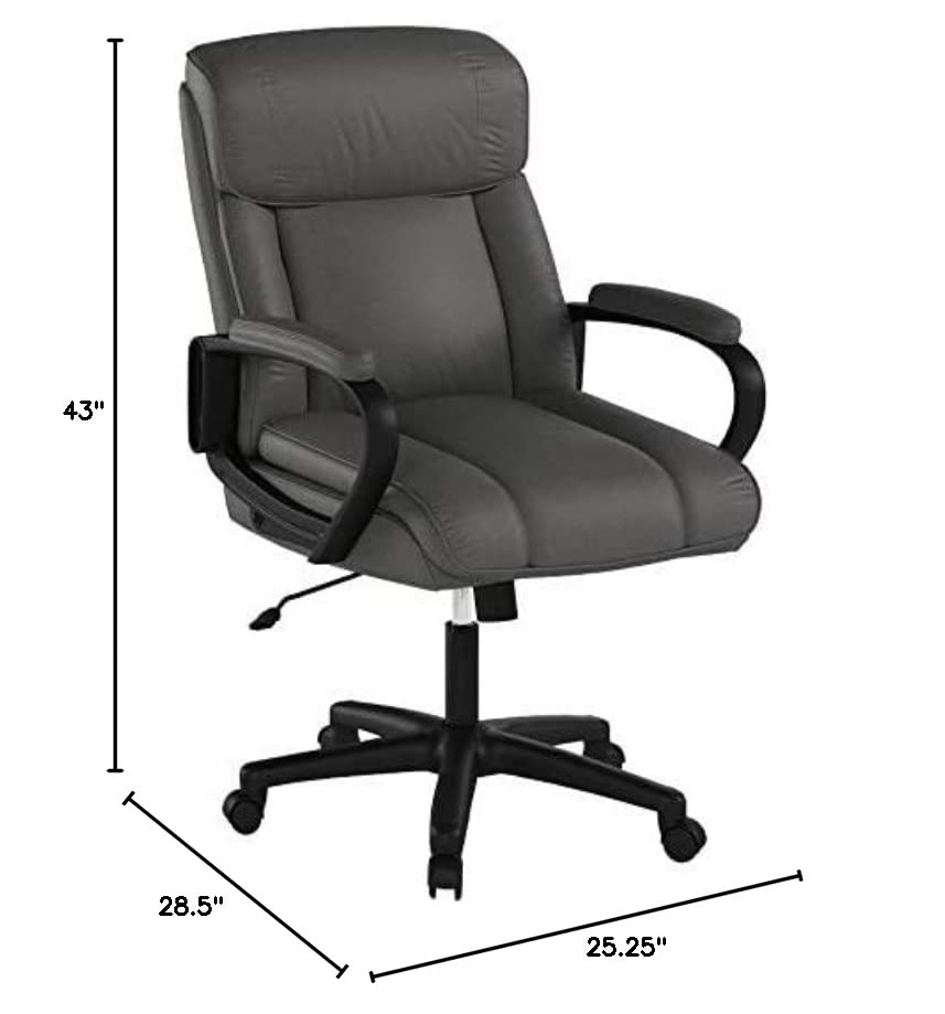 OFM ESS Collection Plush Microfiber Office Chair, in Gray (ESS-3082-GRY)