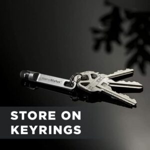 KeySmart NanoStylus – Mini Keyring Stylus Ergonomic, Portable and Precise Keychain Stylus Pen for Touch Screens