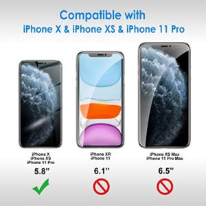 JETech Screen Protector for iPhone 11 Pro, iPhone Xs and iPhone X 5.8-Inch, Tempered Glass Film, 2-Pack