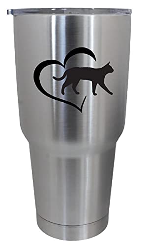 Epic Designs Cup drinkware tumbler sticker - Cat love paw prints dog animal lover pets - cool sticker decal