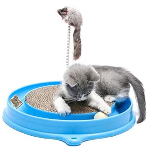 auoon cat scratcher toy, cat toy, scratch pad,scratching toy,post pad interactive training exercise mouse play toy with ball