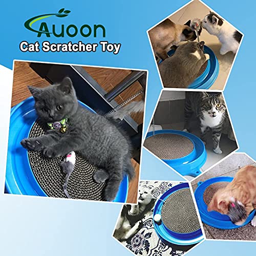 AUOON Cat Scratcher Toy, Cat Toy, Scratch pad,Scratching Toy,Post Pad Interactive Training Exercise Mouse Play Toy with Ball