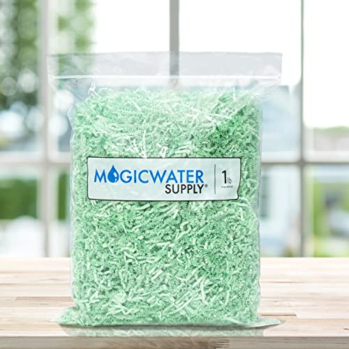 MagicWater Supply Crinkle Cut Paper Shred Filler (1 LB) for Gift Wrapping & Basket Filling - Mint