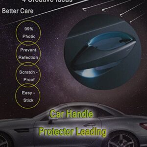 Younglingn 12 Pcs Universal Transparent Invisible Car Door Handle Scratches Protective Films Clear Side Sticker Scratches Car Door Protector Films