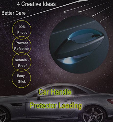 Younglingn 12 Pcs Universal Transparent Invisible Car Door Handle Scratches Protective Films Clear Side Sticker Scratches Car Door Protector Films