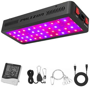 phlizon upgraded 600w led plant grow light with smd leds full spectrum plants light double switch grow led for indoor plants veg and flower- 600w (600w)