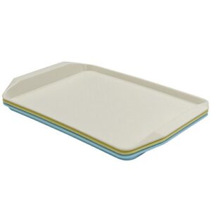 Yuright Plastic Serving Tray/Rectangular Fast Food Tray, 3-Piece