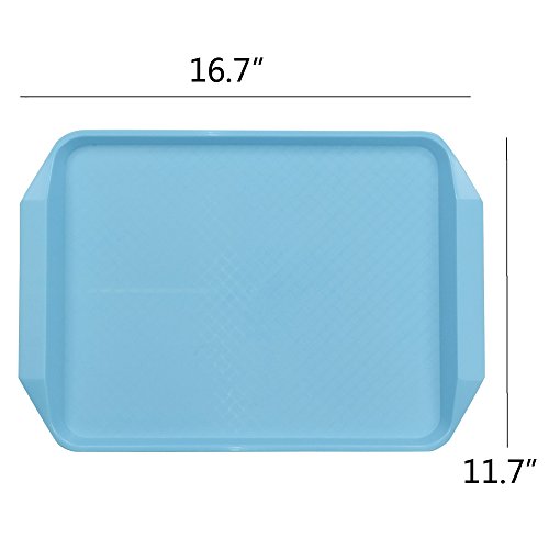 Yuright Plastic Serving Tray/Rectangular Fast Food Tray, 3-Piece