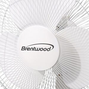 Brentwood Kool Zone F-12DW 3-Speed 12-Inch 32-Watt Oscillating Desk Fan