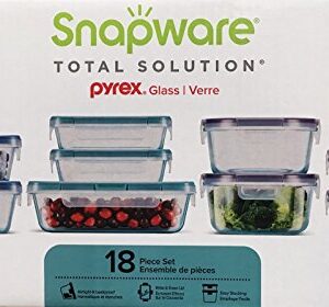 Snapware 18-piece Pyrex Glass Food Storage Set (Purple & Blue)