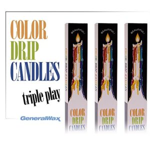 Color Drip Candles, 3-Pack (6 Candles Total)