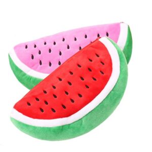 2Pcs Cute Big Volume Watermelon Pencil Case Pen Bags Stationery Pouch Cosmetic Makeup Box Coins Holder for Students Girl (Pink and Red)