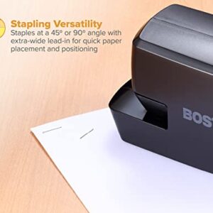 Bostitch Office Portable Electric Stapler, 20 Sheets, AC or Battery Powered, Black (MDS20-BLK)