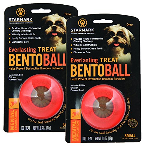 StarMark 2 Pack of Everlasting Treat Bento Balls, Small, Puzzle Toys for Dogs Under 15 Pounds