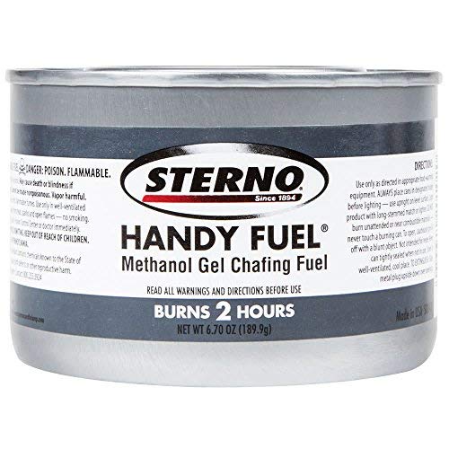 Sterno Products 20102 2 Hour Handy Gel Chafing Fuel 6.7oz, Methanol-6 Packs, Blue