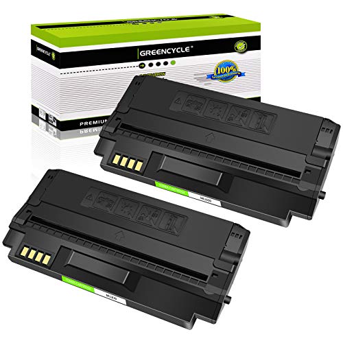 greencycle 2 Pack ML-D1630A Toner Cartridge High Yield Compatible for Samsung ML1630 ML-1630 ML-1630W SCX-4500 SCX-4500W Series Printer