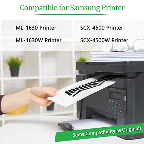 greencycle 2 Pack ML-D1630A Toner Cartridge High Yield Compatible for Samsung ML1630 ML-1630 ML-1630W SCX-4500 SCX-4500W Series Printer