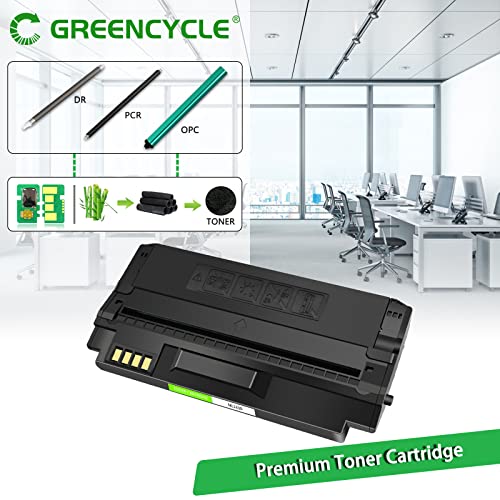 greencycle 2 Pack ML-D1630A Toner Cartridge High Yield Compatible for Samsung ML1630 ML-1630 ML-1630W SCX-4500 SCX-4500W Series Printer