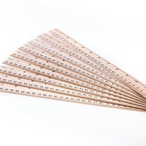 20 Pack Wooden Ruler Wood Rulers School Rulers Office Rulers and Clothing Measuring Rulers, 2Scale (12Inch and 30CM) …