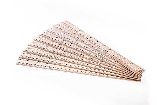 20 Pack Wooden Ruler Wood Rulers School Rulers Office Rulers and Clothing Measuring Rulers, 2Scale (12Inch and 30CM) …