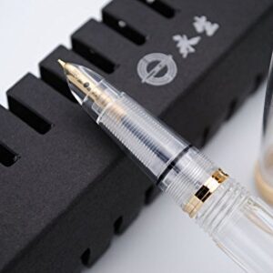 czxwyst 618 Toso Piston Fountain Pen (Transparent with Golden Clip)