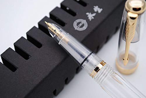 czxwyst 618 Toso Piston Fountain Pen (Transparent with Golden Clip)