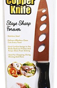 Set of 6 Copper Knives! 6.25" Blade - As Seen on TV Never Sharpen Knives! Stays Sharp Forever! Effortless Clean Cuts Every Time! Ideal for Chopping, Dicing, Mincing, and More! (6)