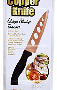 Set of 6 Copper Knives! 6.25" Blade - As Seen on TV Never Sharpen Knives! Stays Sharp Forever! Effortless Clean Cuts Every Time! Ideal for Chopping, Dicing, Mincing, and More! (6)